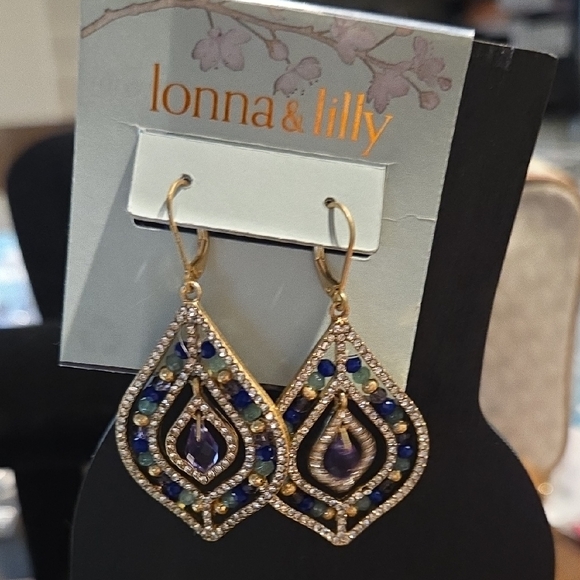 lonna & lilly | Jewelry | Nwt Lonna Lilly Gold And Blue Teardrop ...